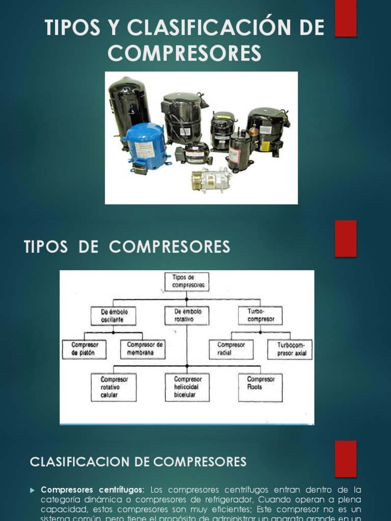 Tipos y Clasificaion de Compresores | PDF | Refrigeración | Pistón