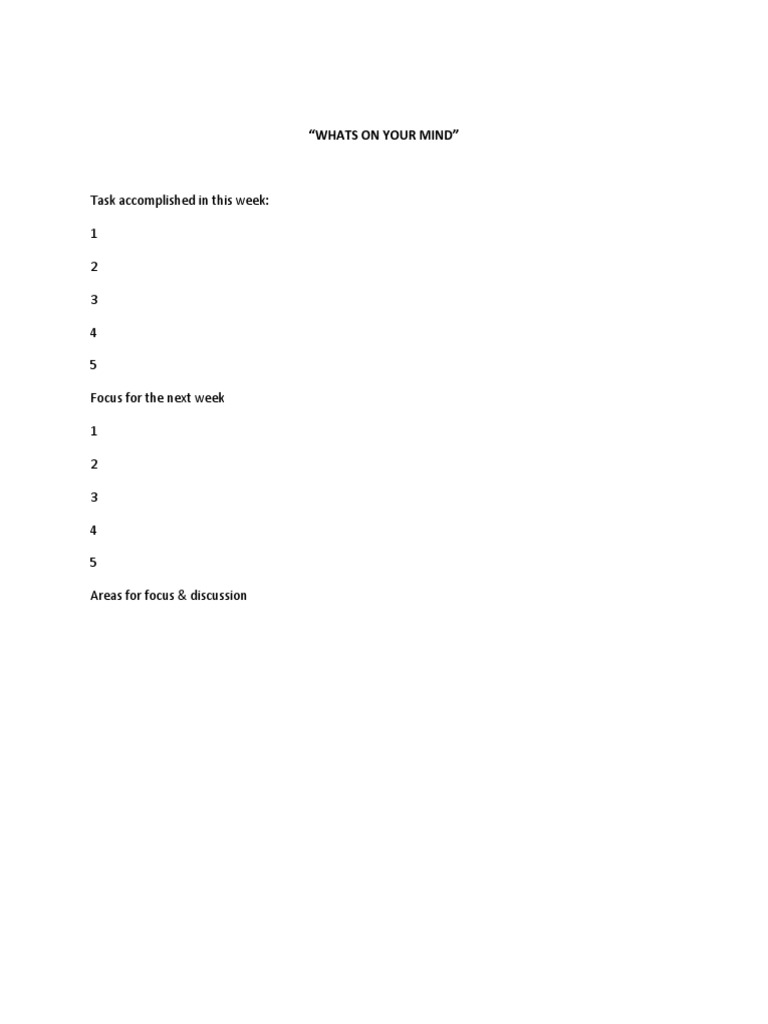 Whats On Your Mind | PDF