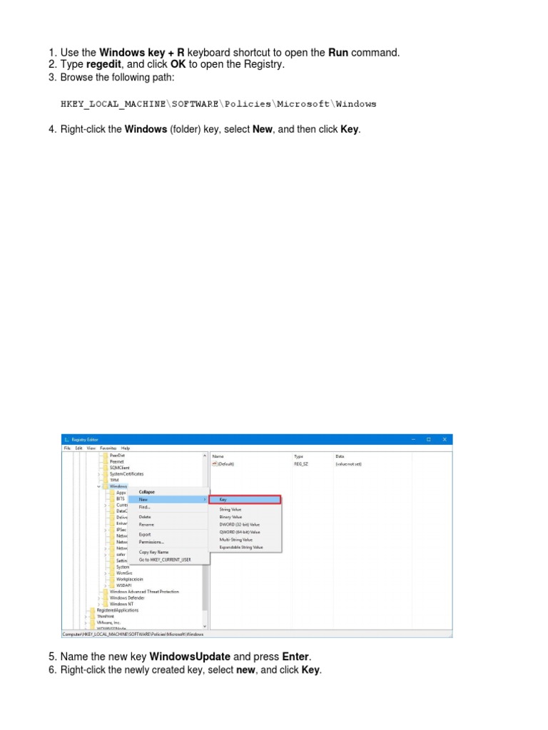 Windows Key + R Run Regedit OK | PDF