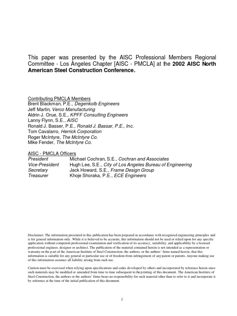 AISC Edge-Form Design Guidelines | PDF | Structural Steel | Beam ...