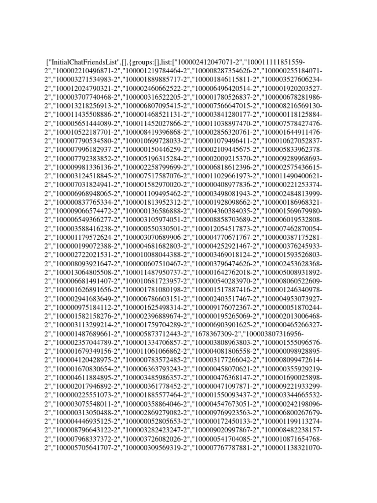 Initial Chat Friends List | PDF