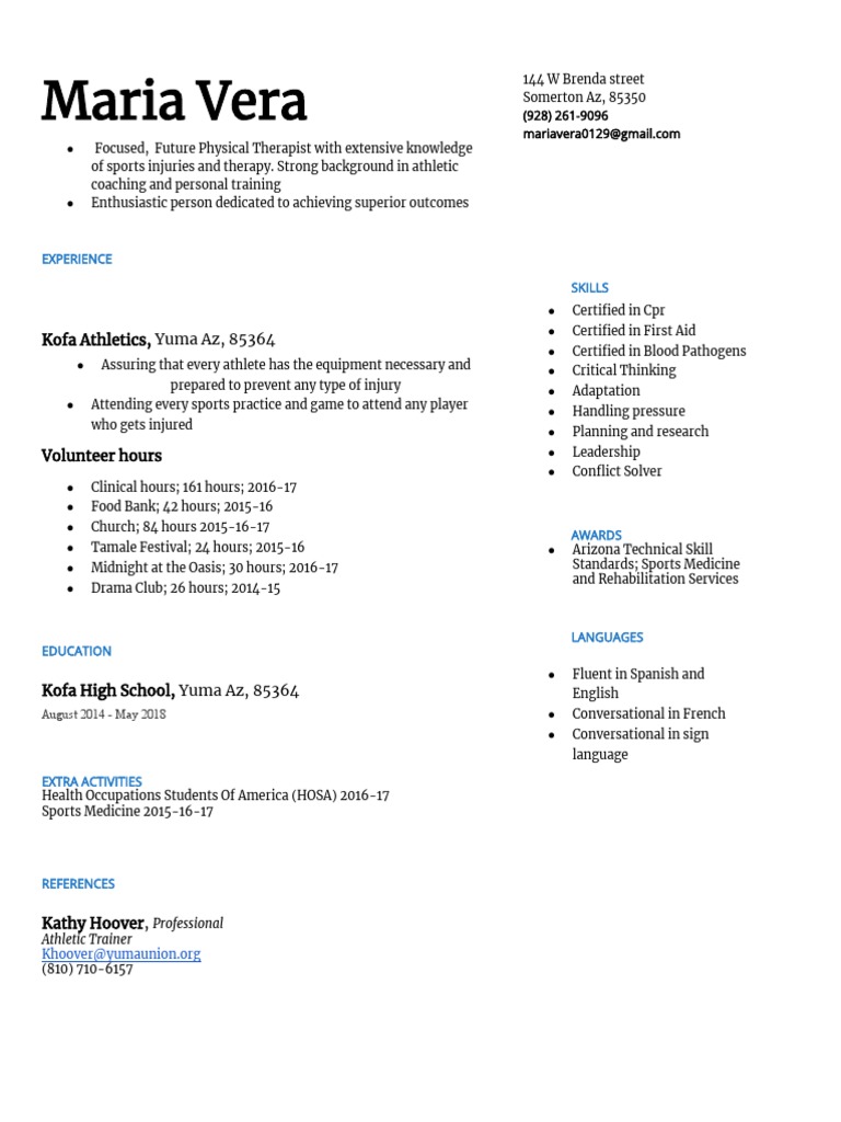 Resume 1 | PDF
