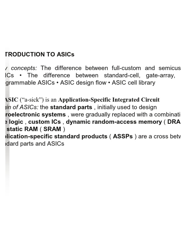 ASic Design | PDF | Areas Of Computer Science | Digital Electronics