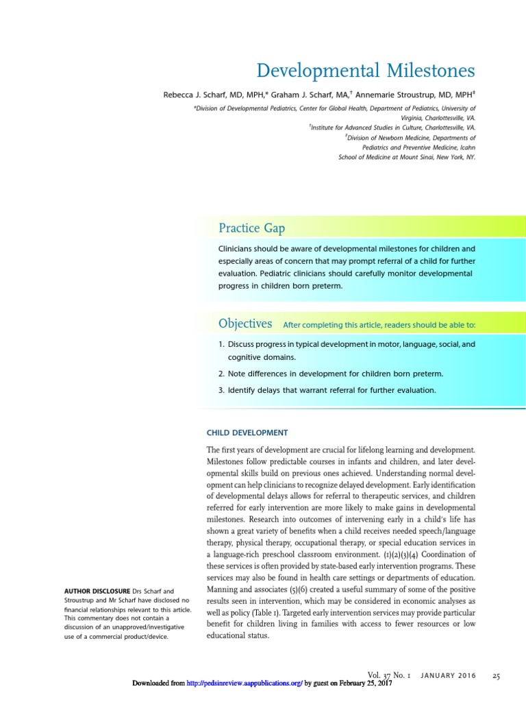 Developmental Milestones | PDF | Infants | Autism