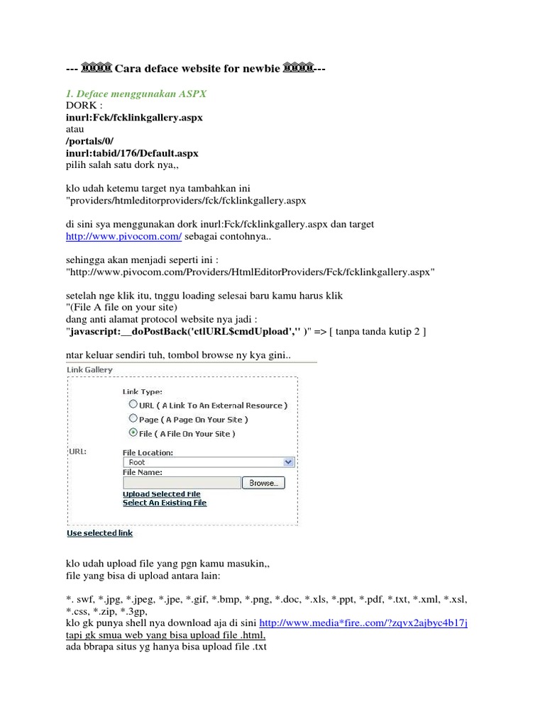 Panduan Deface Website untuk Pemula | PDF | Komputer | Teknologi & Rekayasa