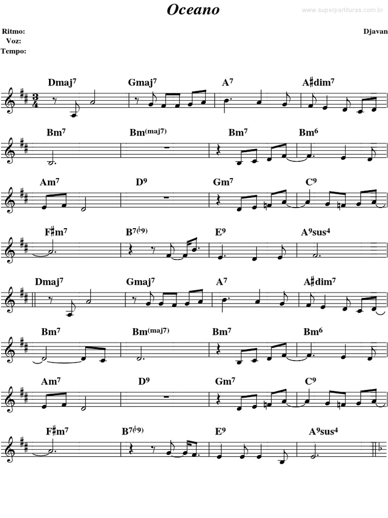 Oceano - Djavan PDF | PDF