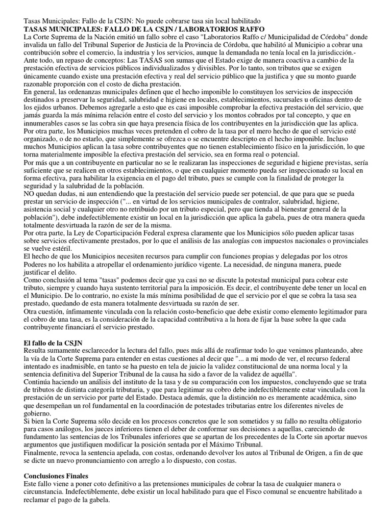 Fallo Raffo | PDF | Impuestos | Estado (política)