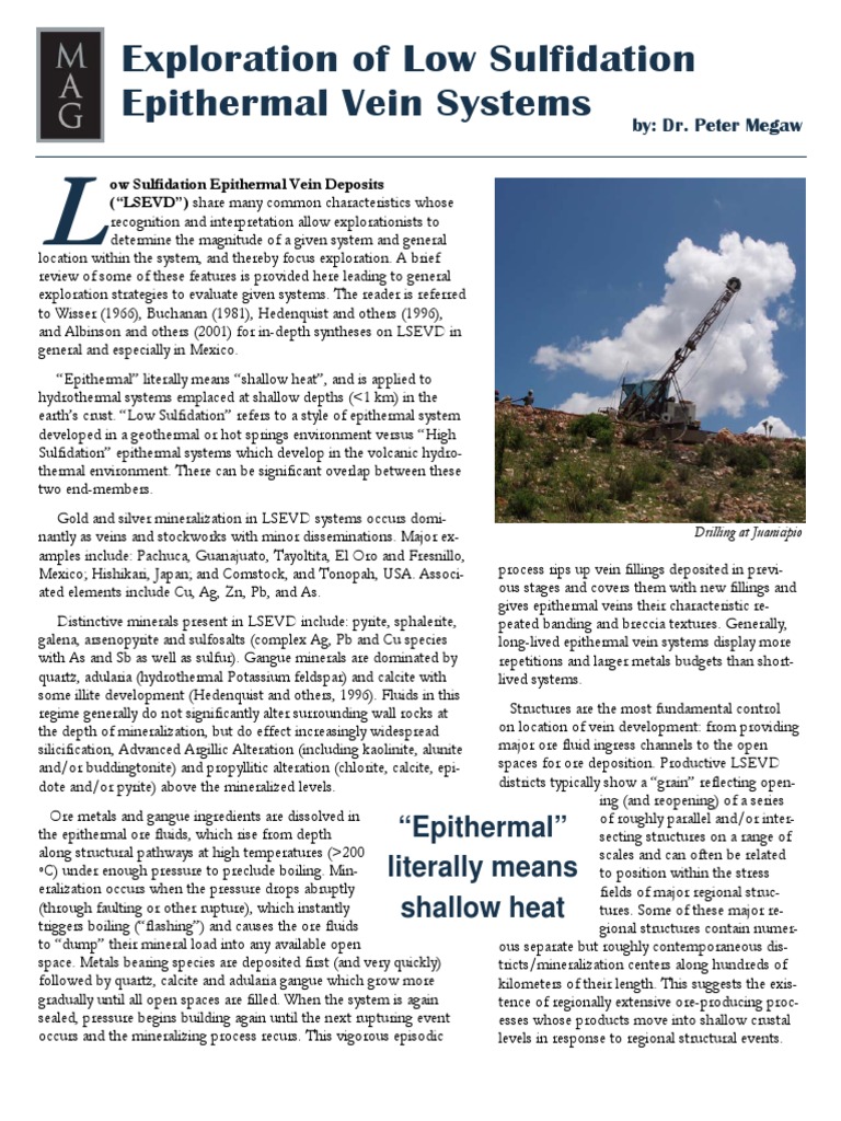 Low Sulfidation Epithermal Veins | PDF | Rock (Geology) | Minerals