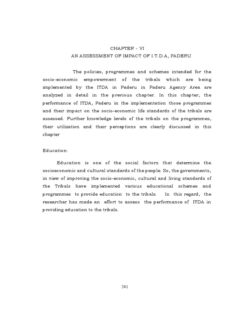 Itda Paderu Assesment | PDF | Agriculture | Drinking Water