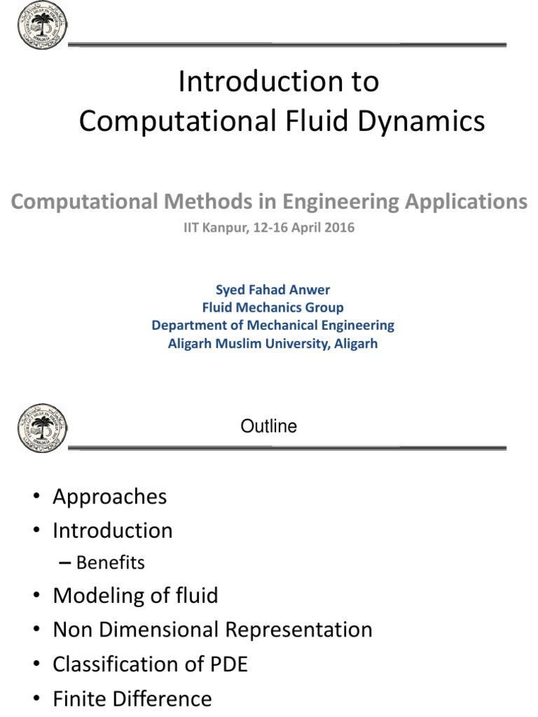 Introduction To Computational Fluid Dynamics - SF Anwer | PDF | Computational Fluid Dynamics ...