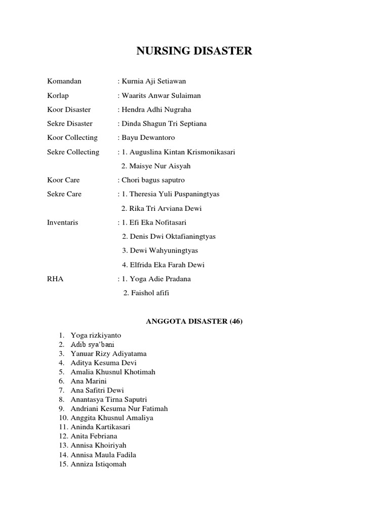 Nursing Disaster | PDF