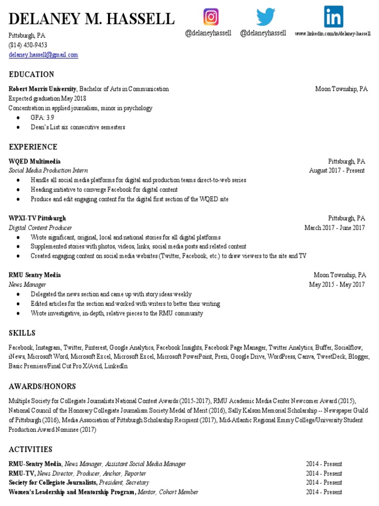 DH Resume | Download Free PDF | Social Media | Popular Culture & Media ...