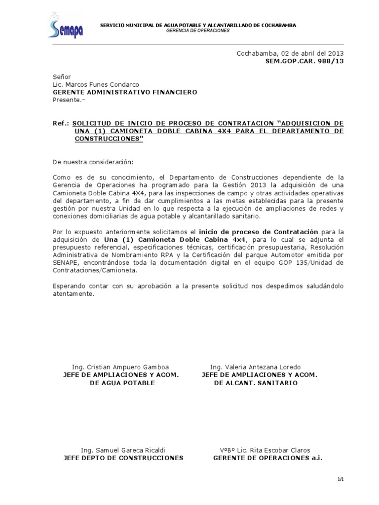 Solicitud Inicio de Proceso