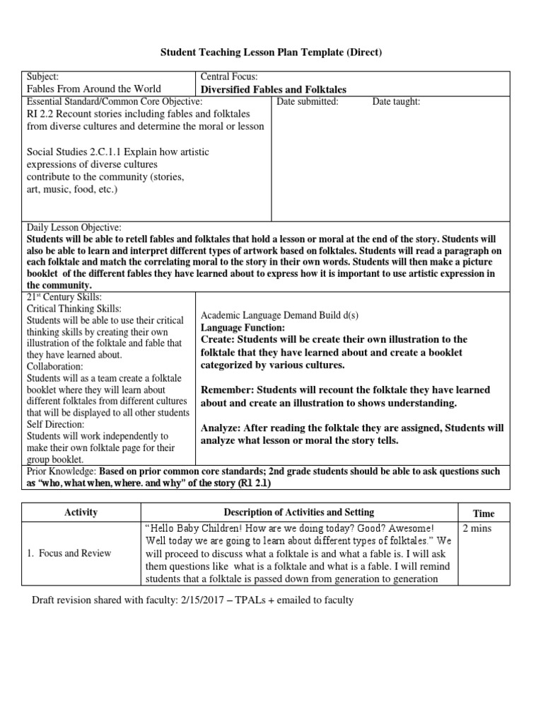 Fables Lesson | PDF | Folklore | Fable