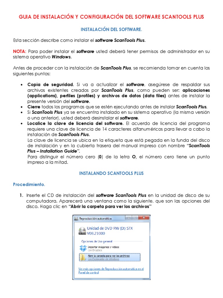 Guia de Instalacion y Configuracion Scantools Plus | PDF | Archivo de computadora | Point and Click