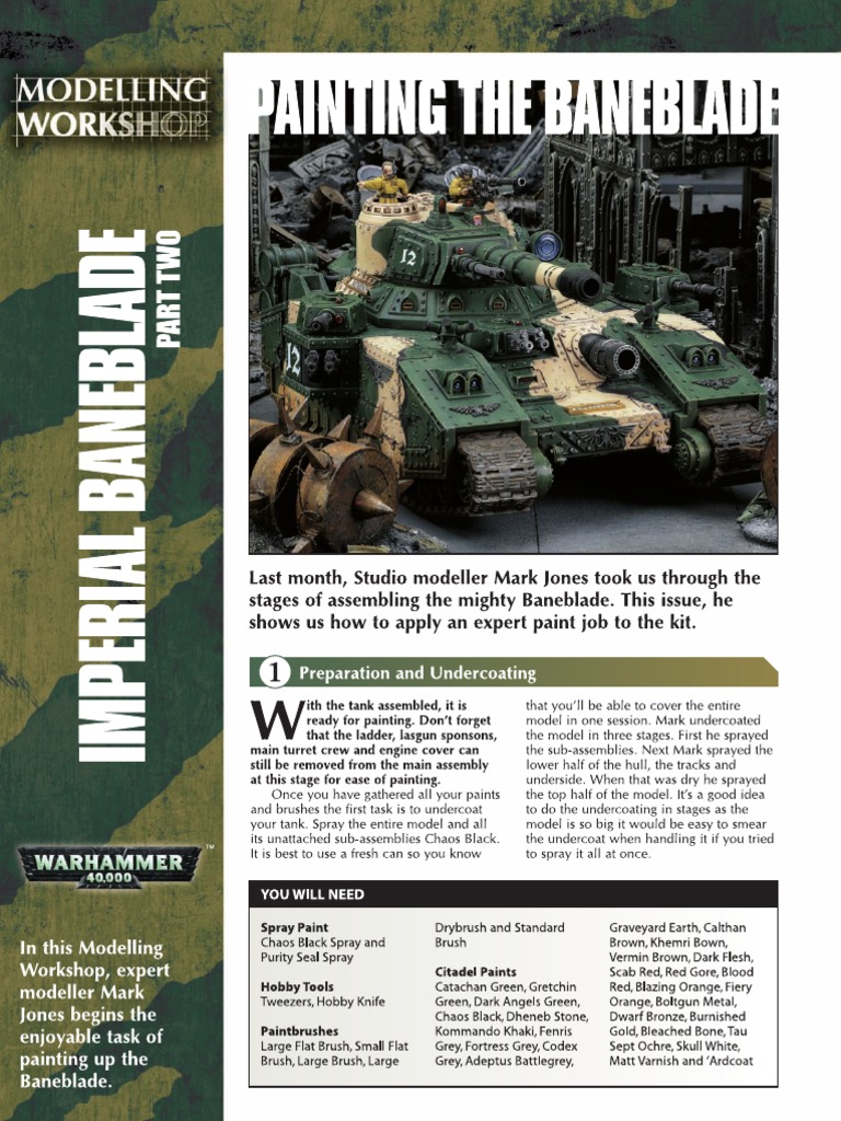 M460043a Dec 07 Modeling Workshop Painting The Baneblade 40k | PDF
