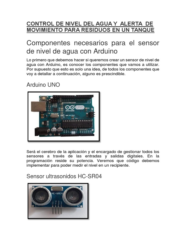 Control de Nivel Del Agua | PDF | Arduino | Sensor