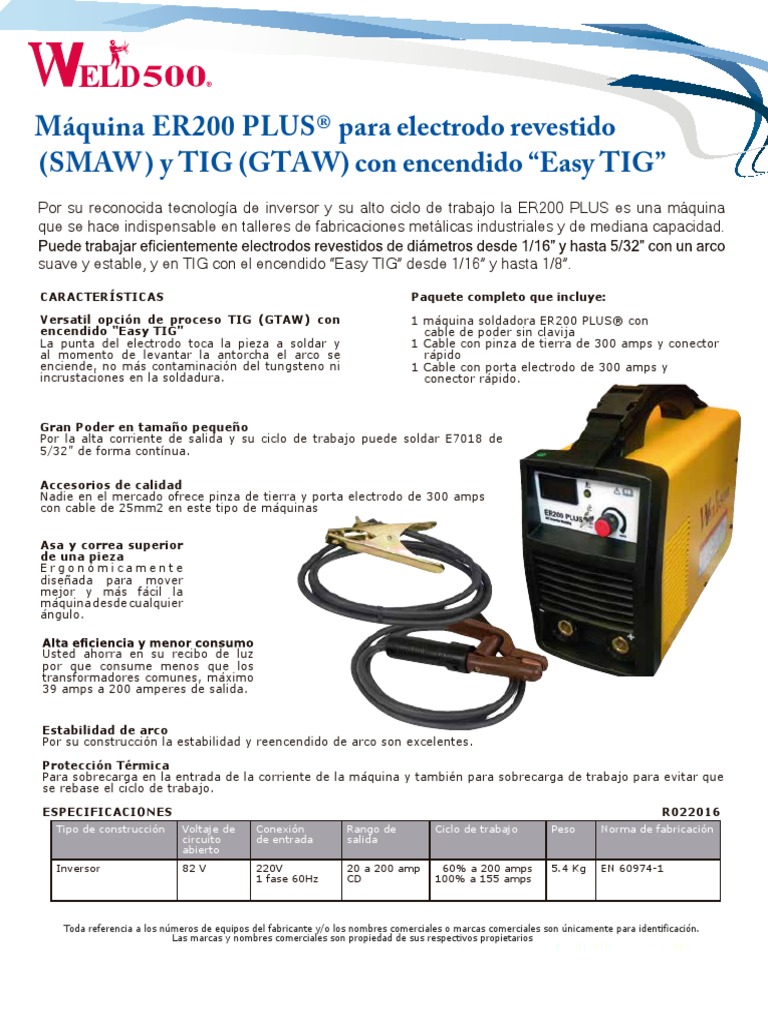 Er200 Plus PDF | PDF | Soldadura | Construcción