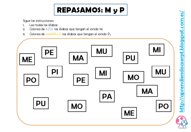 Actividades M y P para Niños | PDF