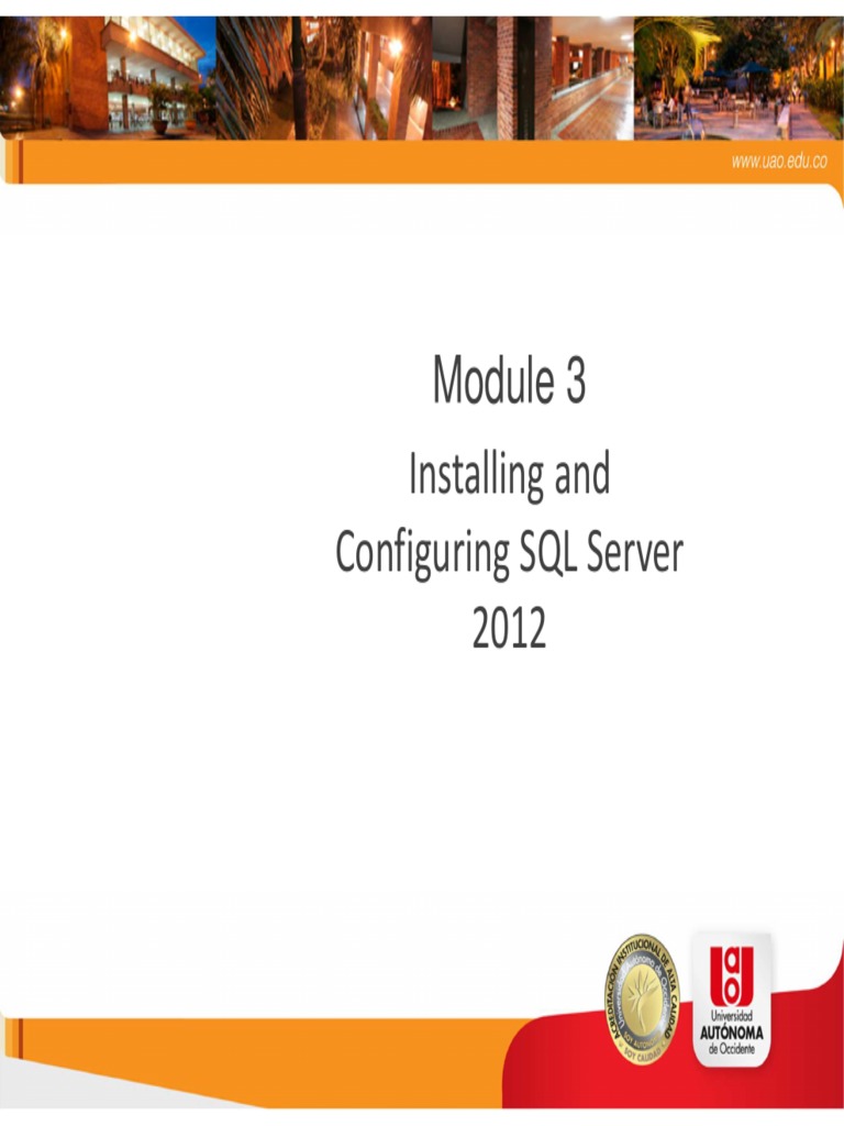Módulo 3 SQL Basic | PDF | Microsoft Sql Server | Windows Server 2008