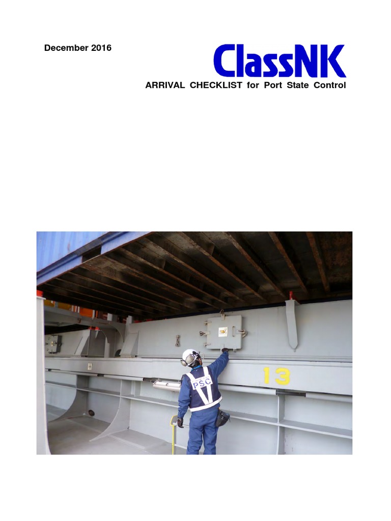 PSC Arrival Checklist for Ships | PDF | Android (Operating System ...