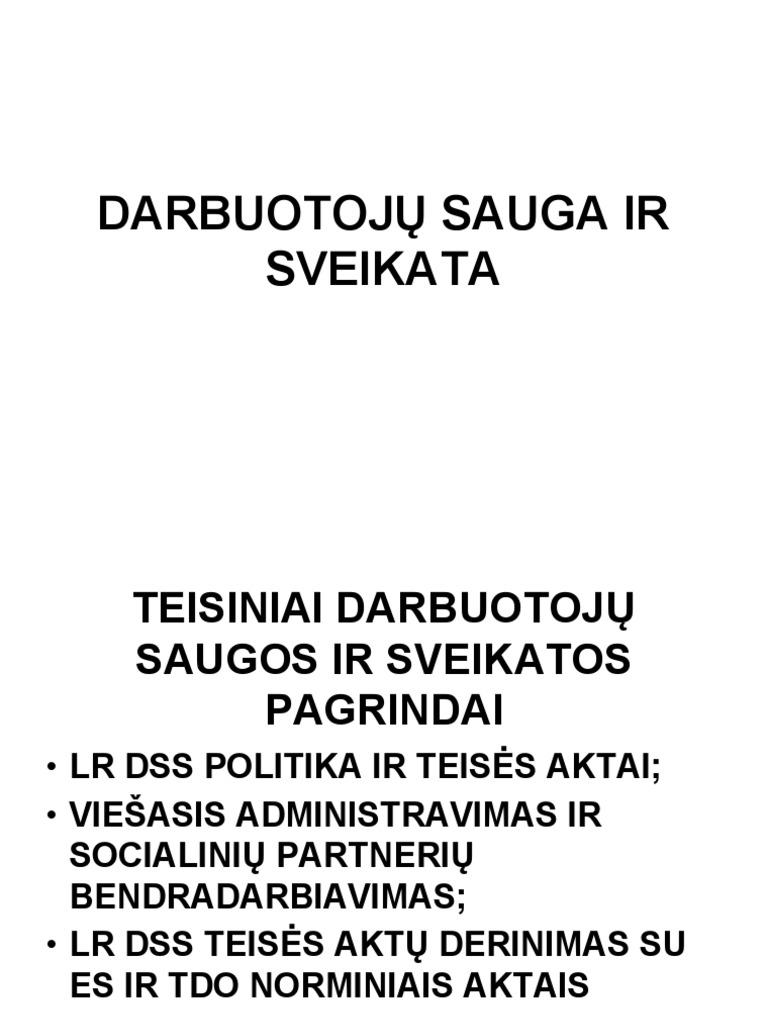 Darbo Sauga | PDF