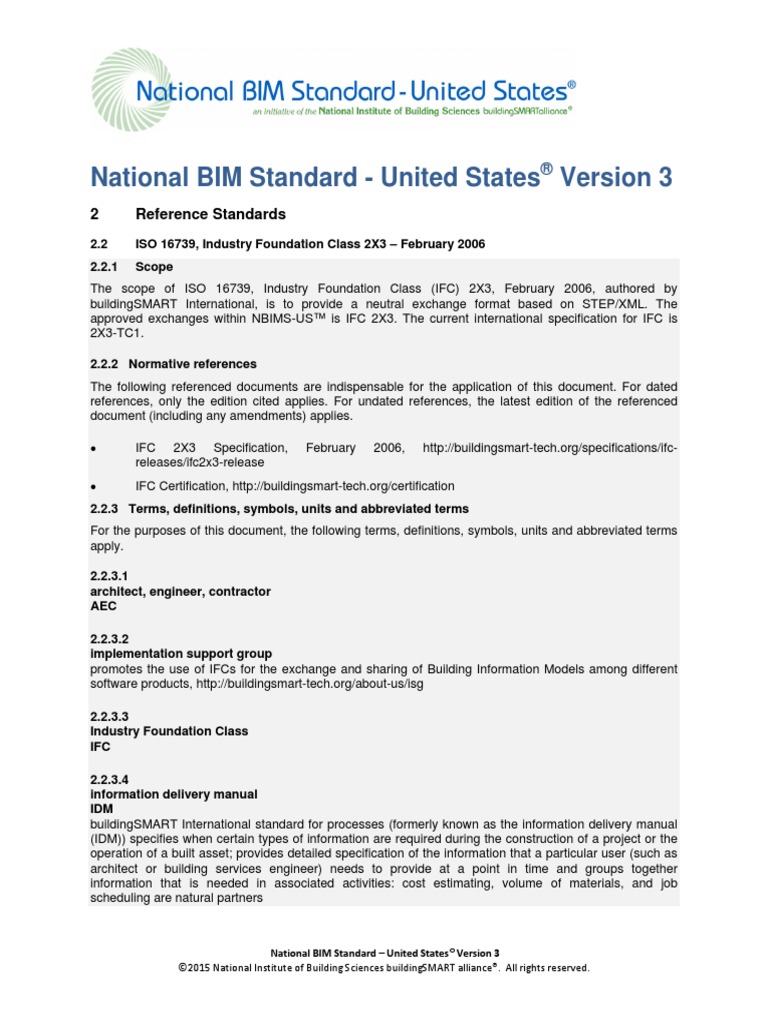NBIMS-US V3 2.2 Industry Foundation Class 2X3 | PDF | Specification ...