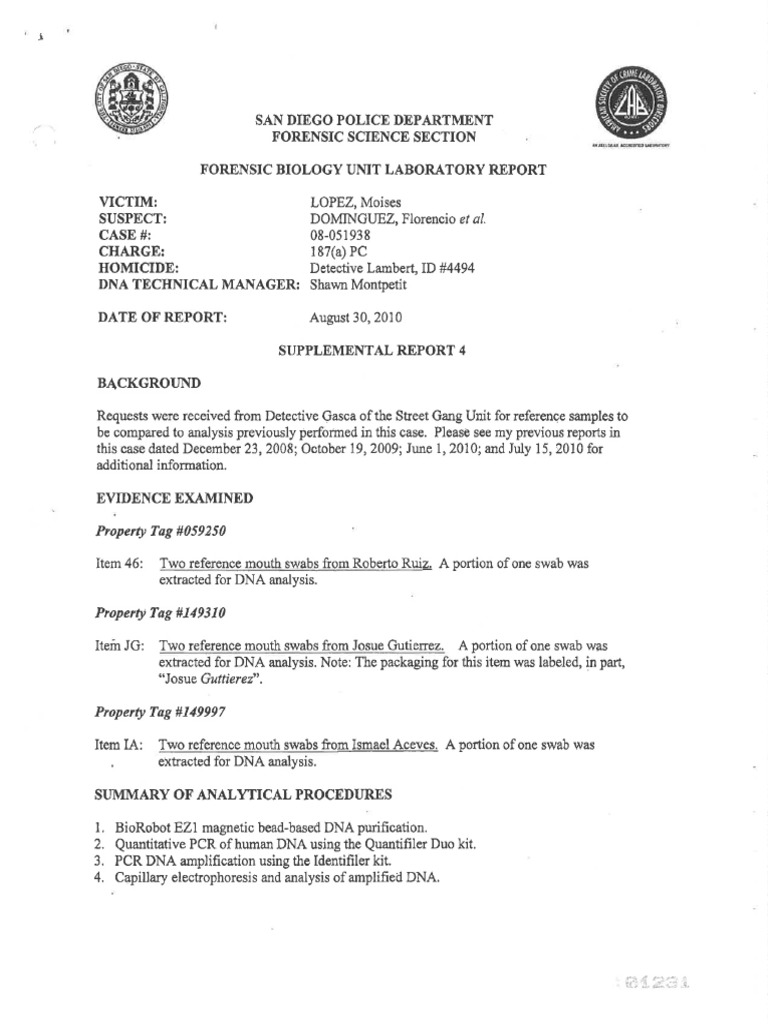 Exhibit 5 - Supplemental Forensic DNA Report #4 - by Shawn Montpetit ...