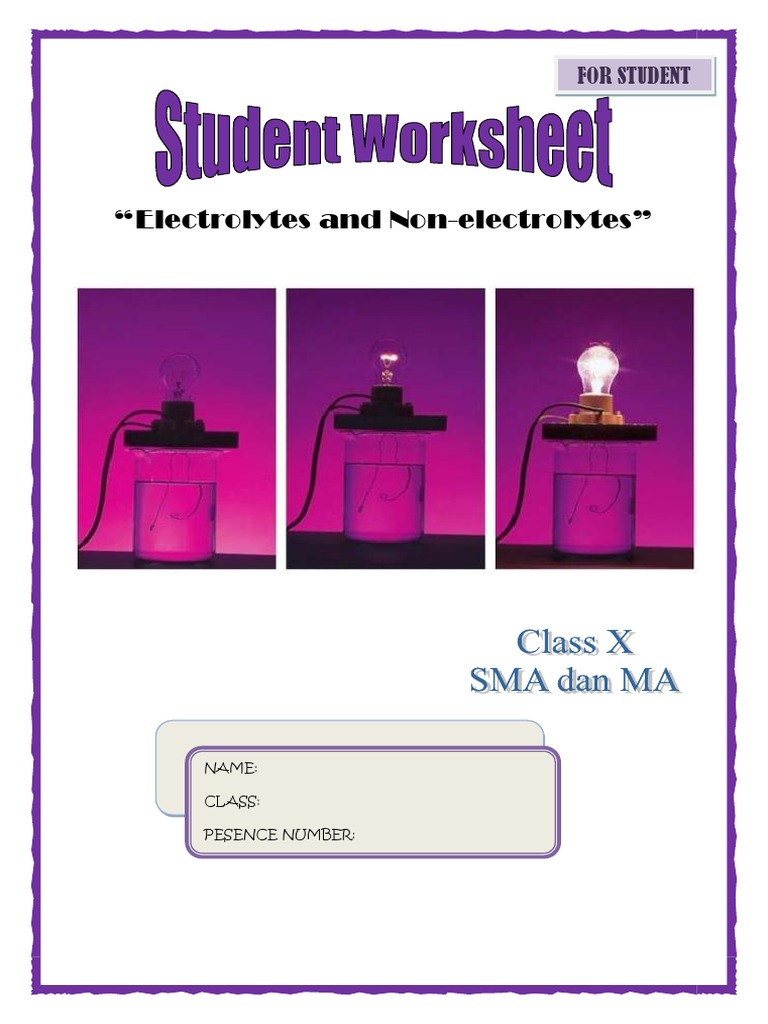 Student Worksheet | PDF | Battery (Electricity) | Ph