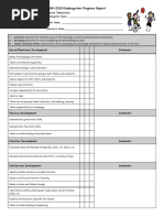 Infant/Toddler Progress Report Template | PDF | Toddler | Human Development