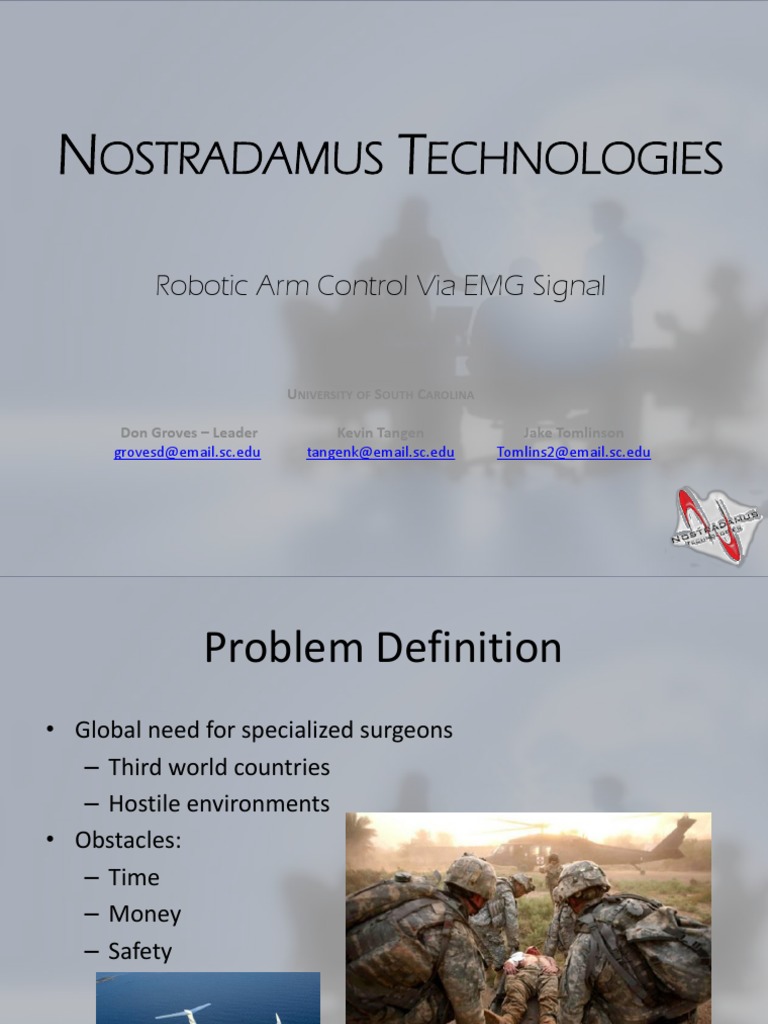 Virtual Control of A Robotic Arm Via Emg Signals Processed Through ...
