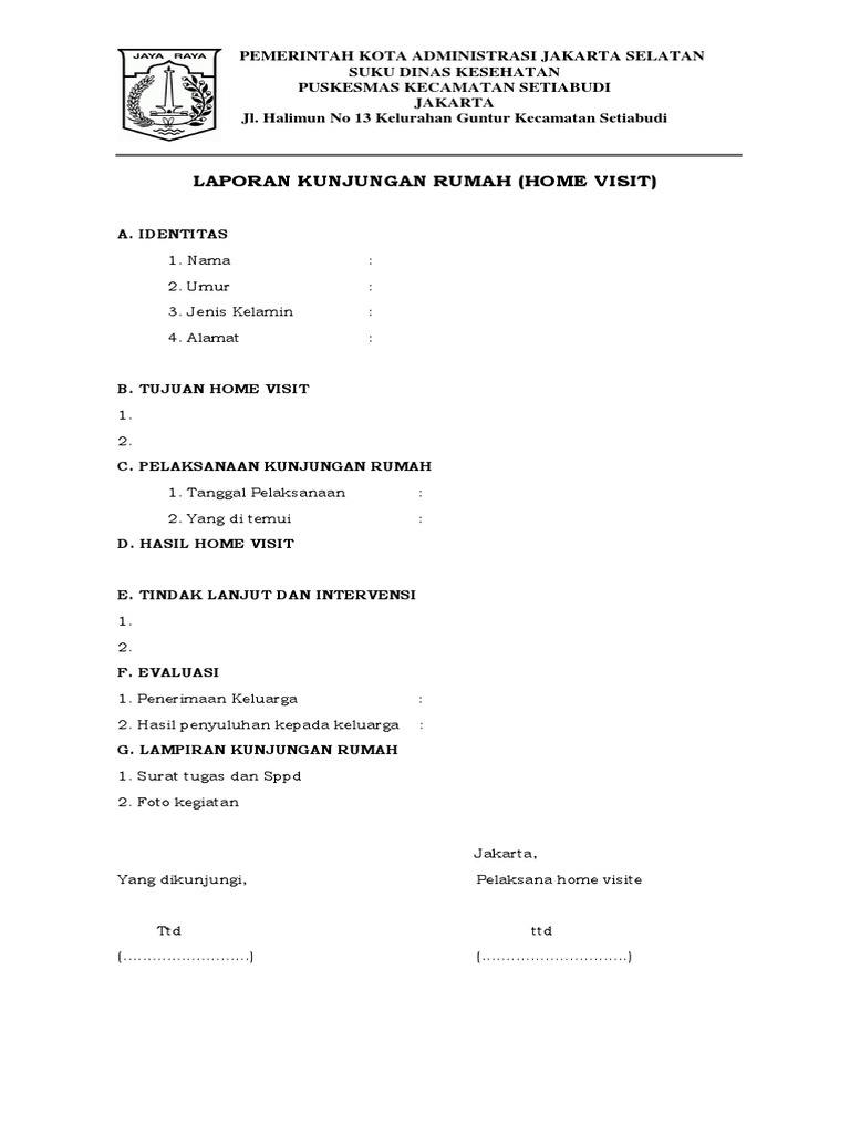 Format Home Visite | PDF