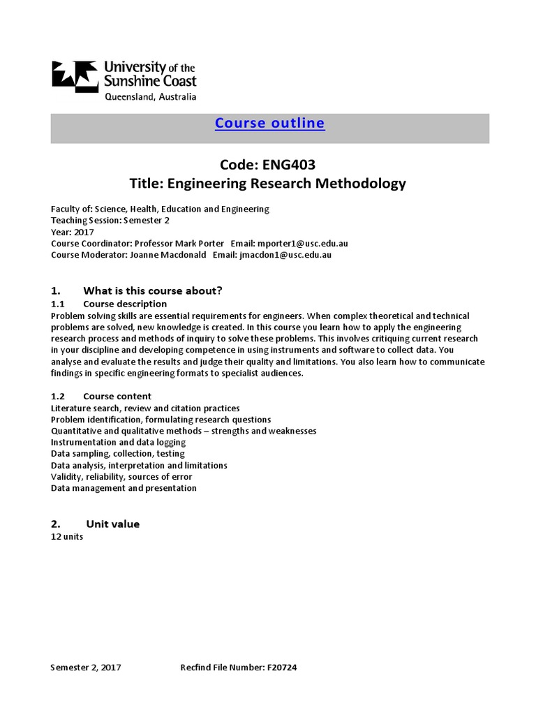 Engineering Research Methodology | Download Free PDF | Educational ...