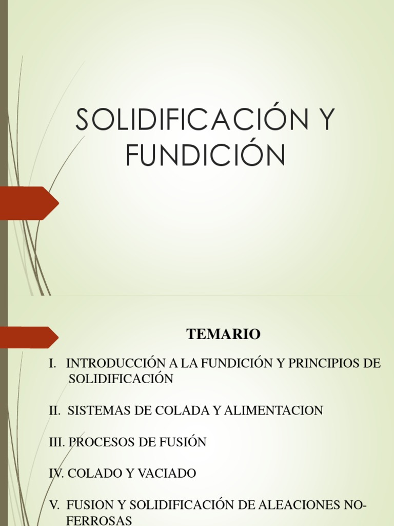 Solidificación y Procesos de Fundición | Nucleación | Fundición ...