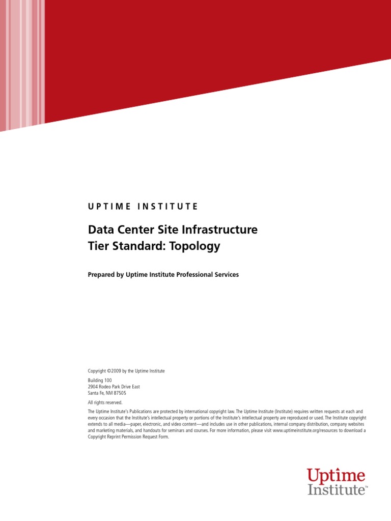 Uptime Institute Standard Tier Topology | PDF | Fault Tolerance | Data ...