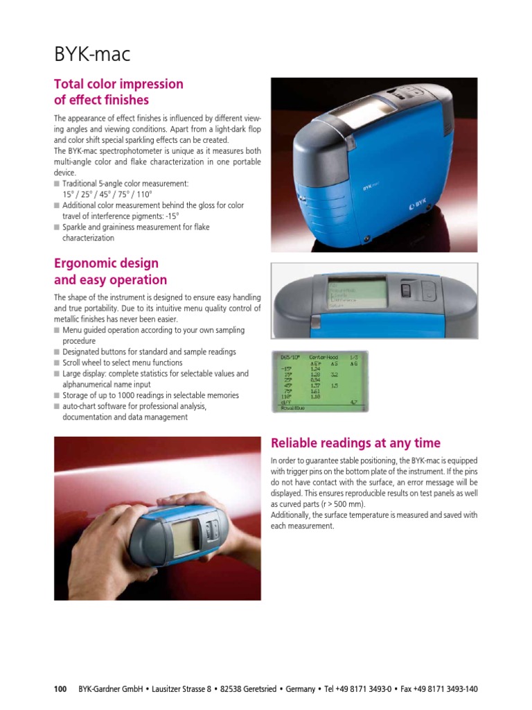 BYK-mac | Calibration | Spectrophotometry | Free 30-day Trial | Scribd
