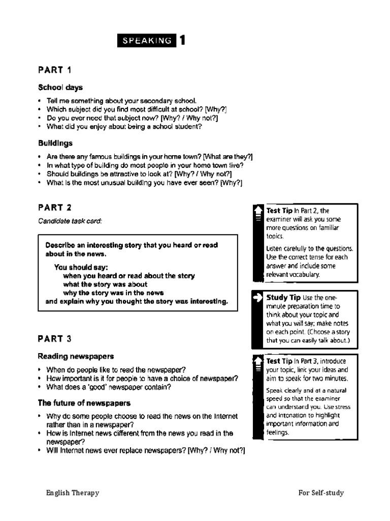 English Therapy For Self-Study | PDF