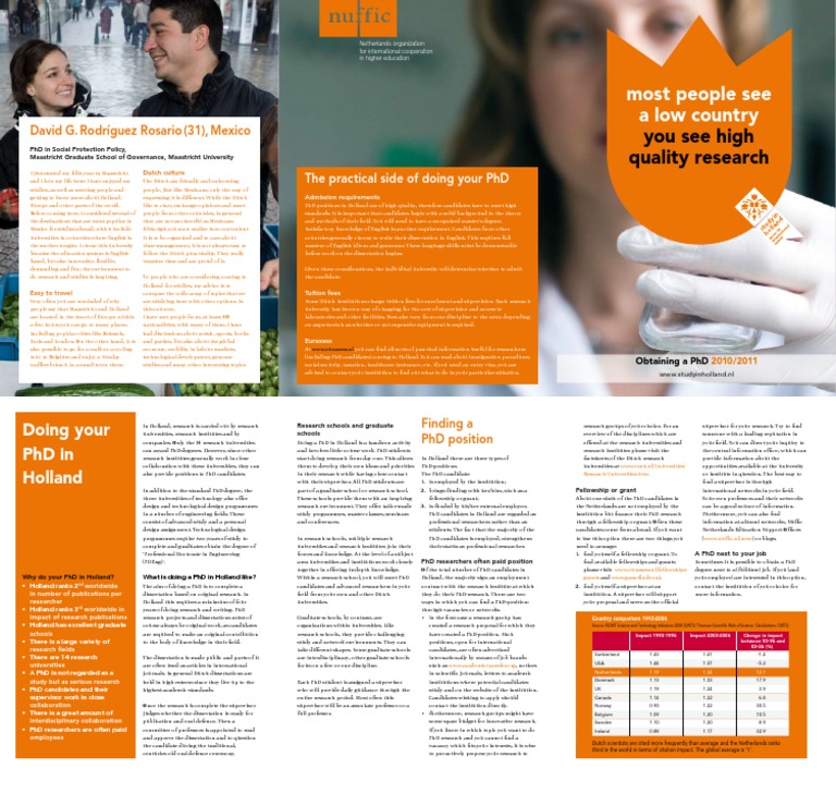 PHD Leaflet | PDF | Doctor Of Philosophy | Thesis