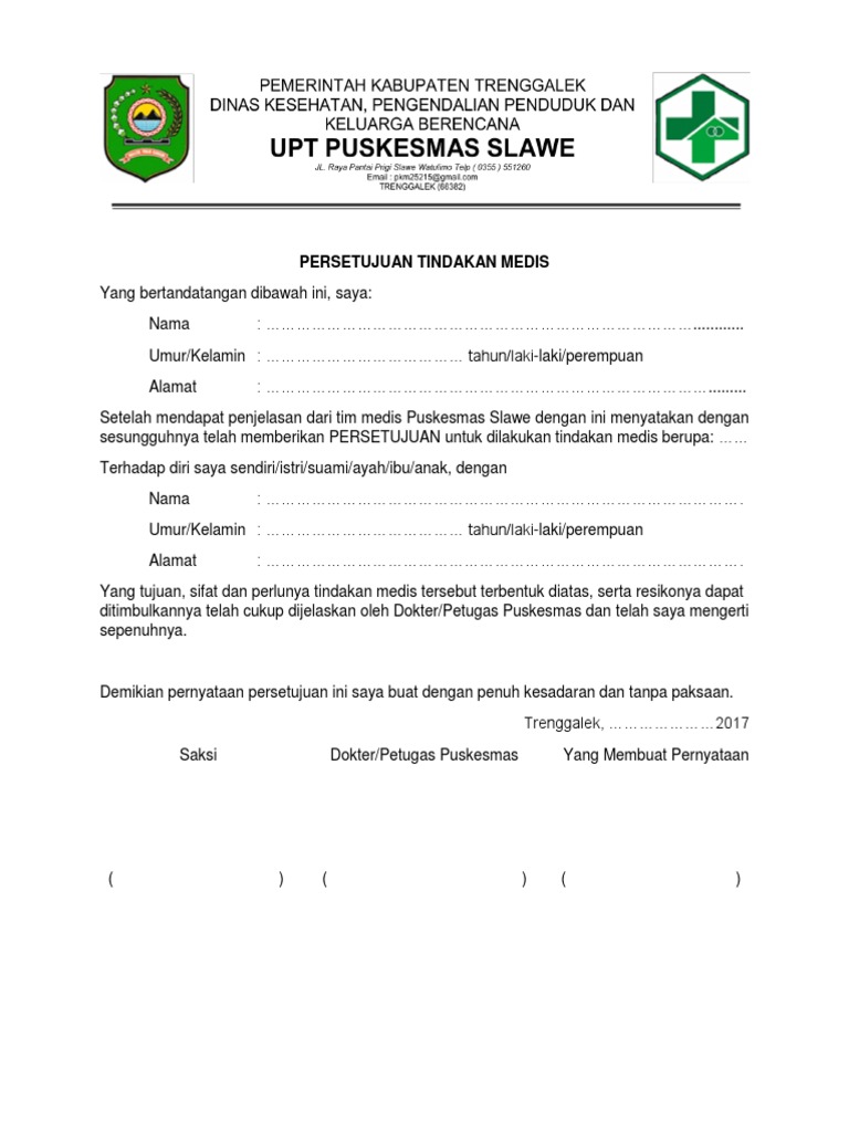 Persetujuan Tindakan Medis | PDF