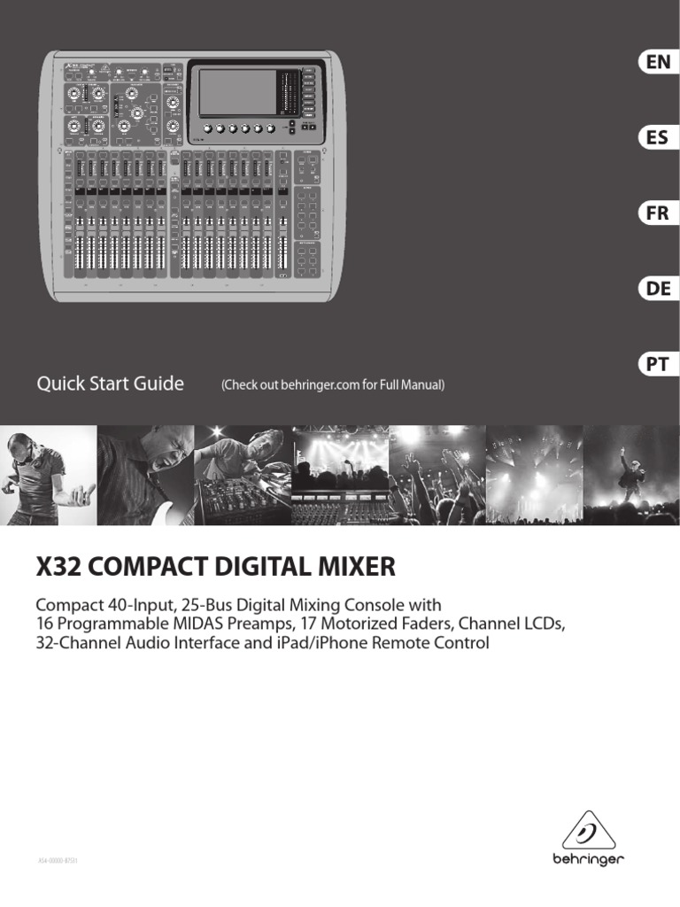 X32 Compact Digital Mixer: Quick Start Guide | Download Free PDF ...