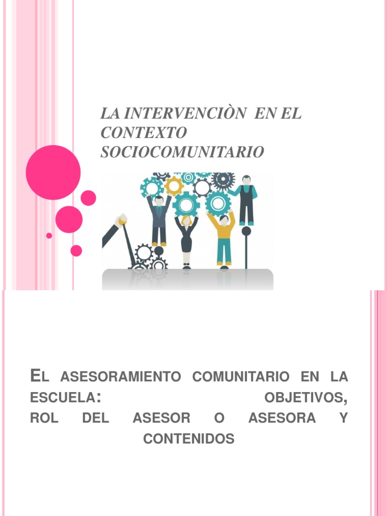 La Intervenciòn en El Contexto Sociocomunitario Exposicion | Trabajo ...