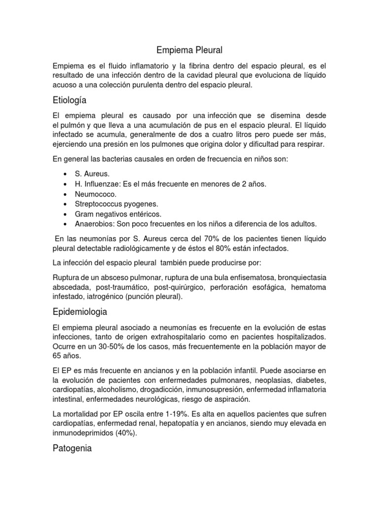 Empiema Pleural | Inmunología | Medicina