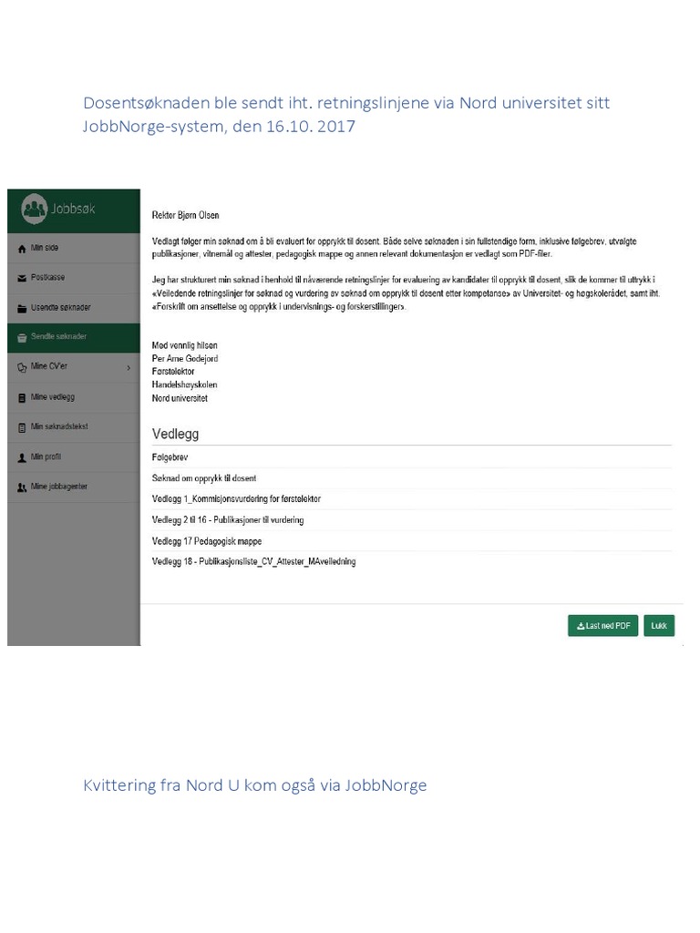 Soknad Og Kvittering | PDF