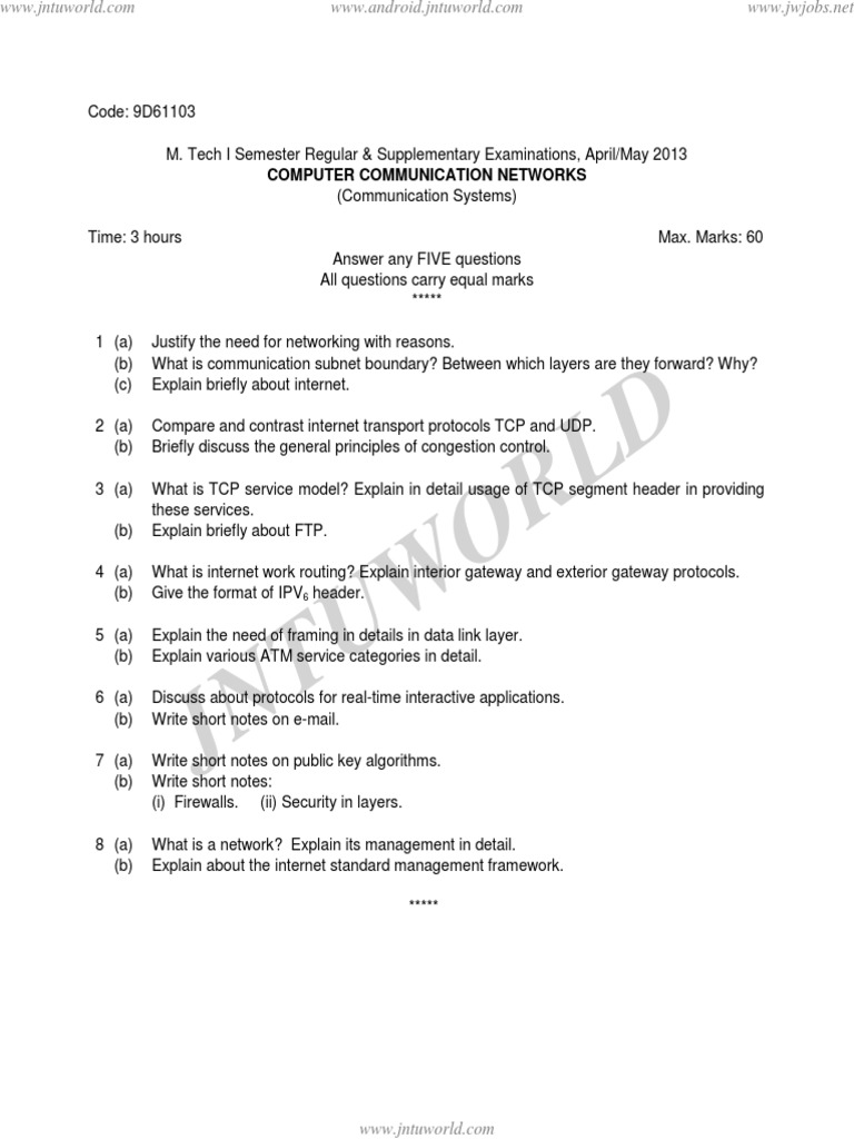 9d61103 Computer Communication Networks Pdf Communications Protocols Computer Network