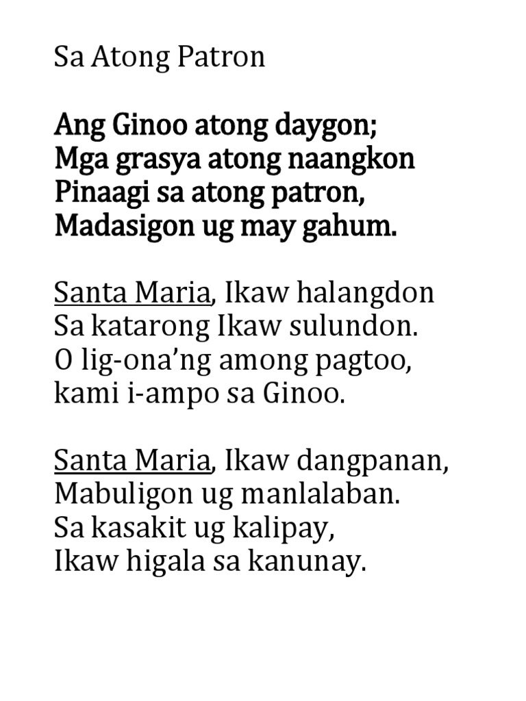 Sa Atong Patron | PDF
