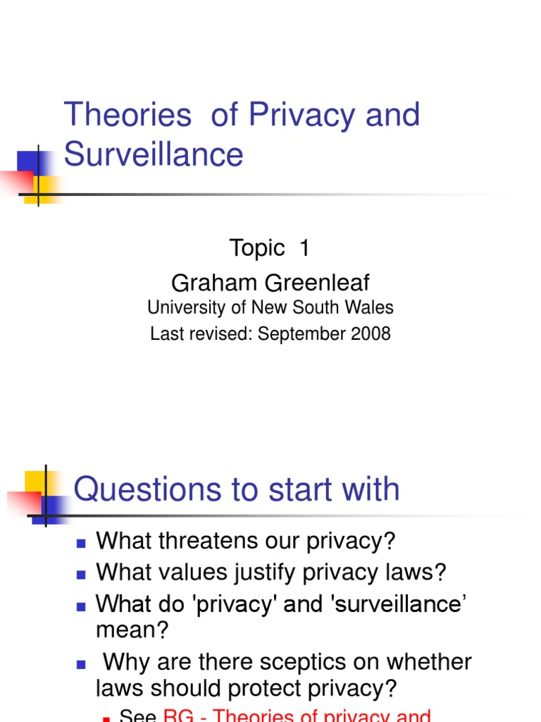 Privacy Theory | PDF | Privacy | Surveillance