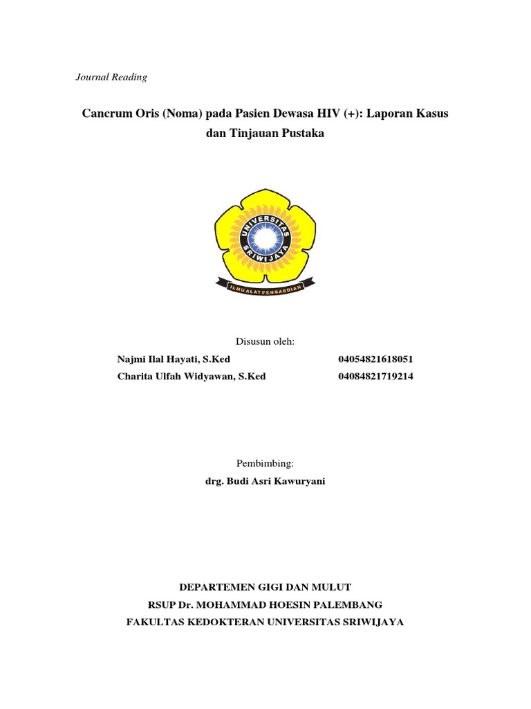 Cancrum Oris pada Pasien HIV Dewasa | PDF | Kesehatan Holistik | Sains ...