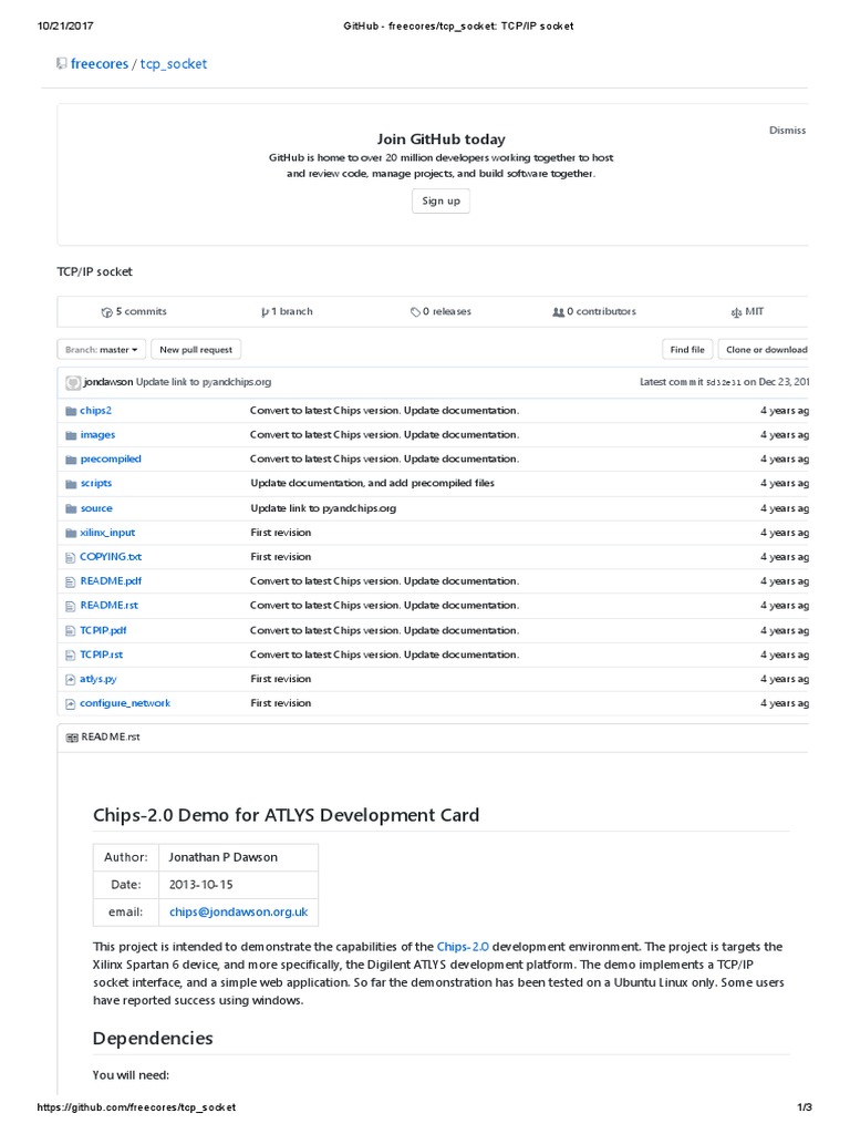 GitHub - Freecores TCP Socket TCP IP Socket | PDF | Transmission ...