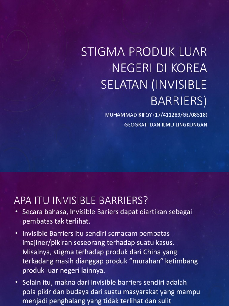 Invisible Barriers | PDF