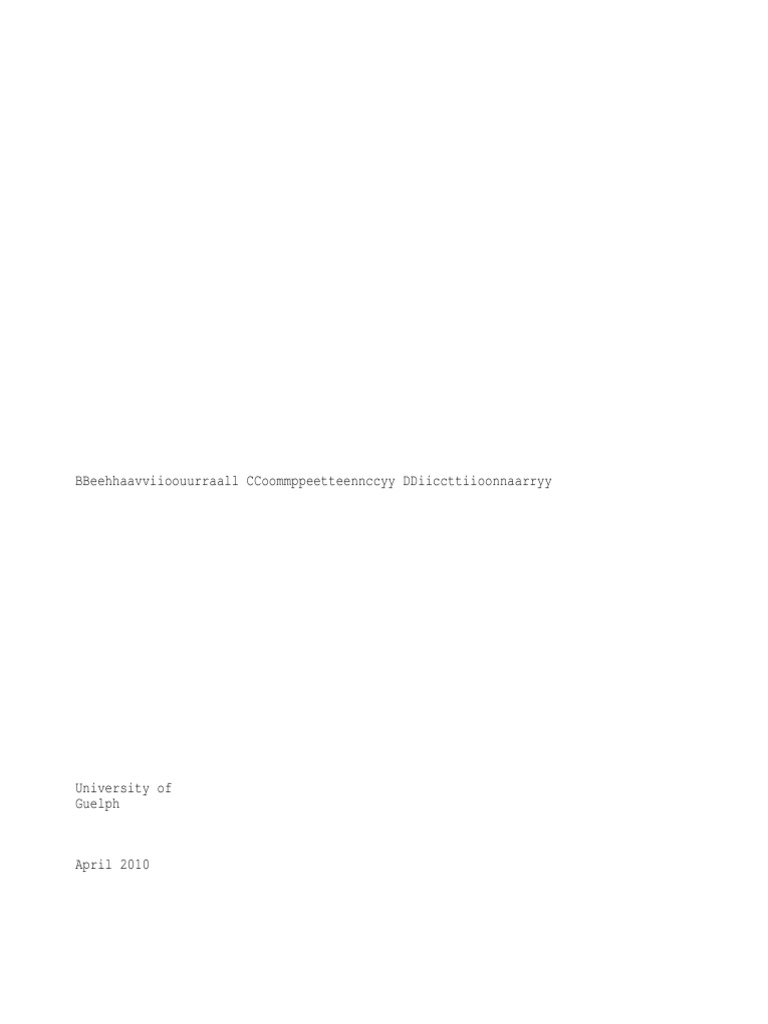 Competency Dictionary | PDF | Competence (Human Resources) | Strategic ...